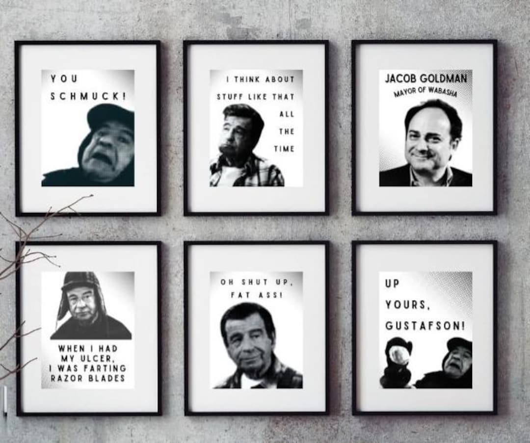 Grumpy Old Men Movie Halftones Printable Digital Wall Art Bundle ...