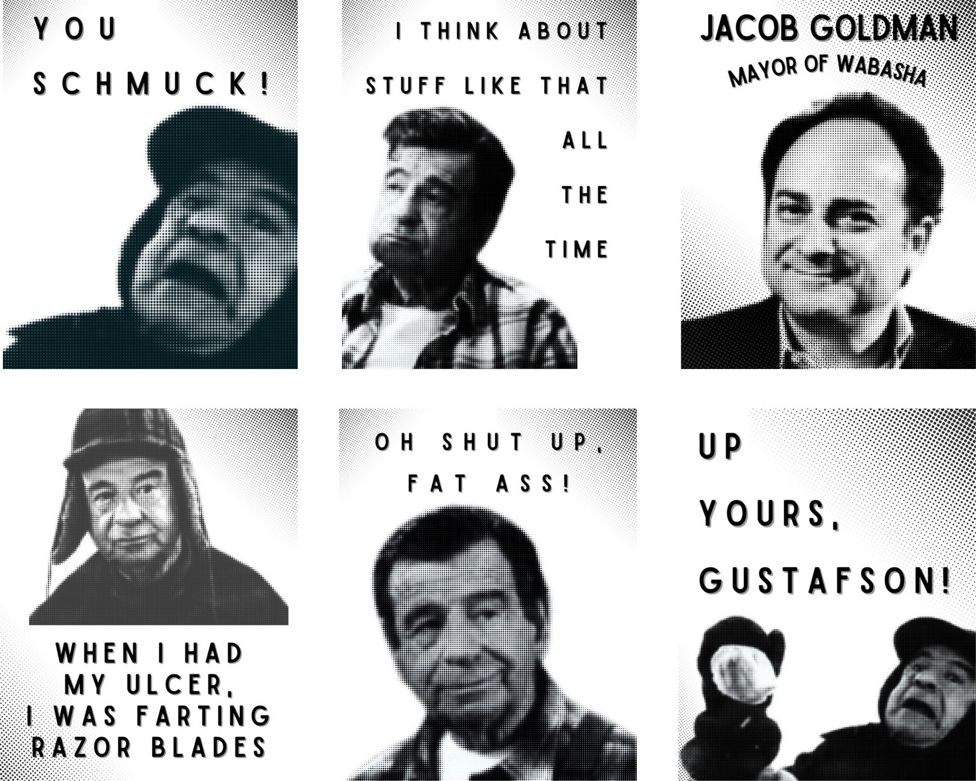 Grumpy Old Men Movie Halftones Printable Digital Wall Art Bundle ...