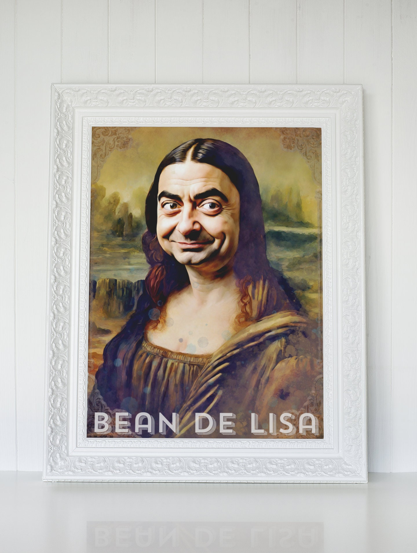 Mona Lisa Inspired Mr. Bean Printable Wall Art Mona Lisa - Etsy UK