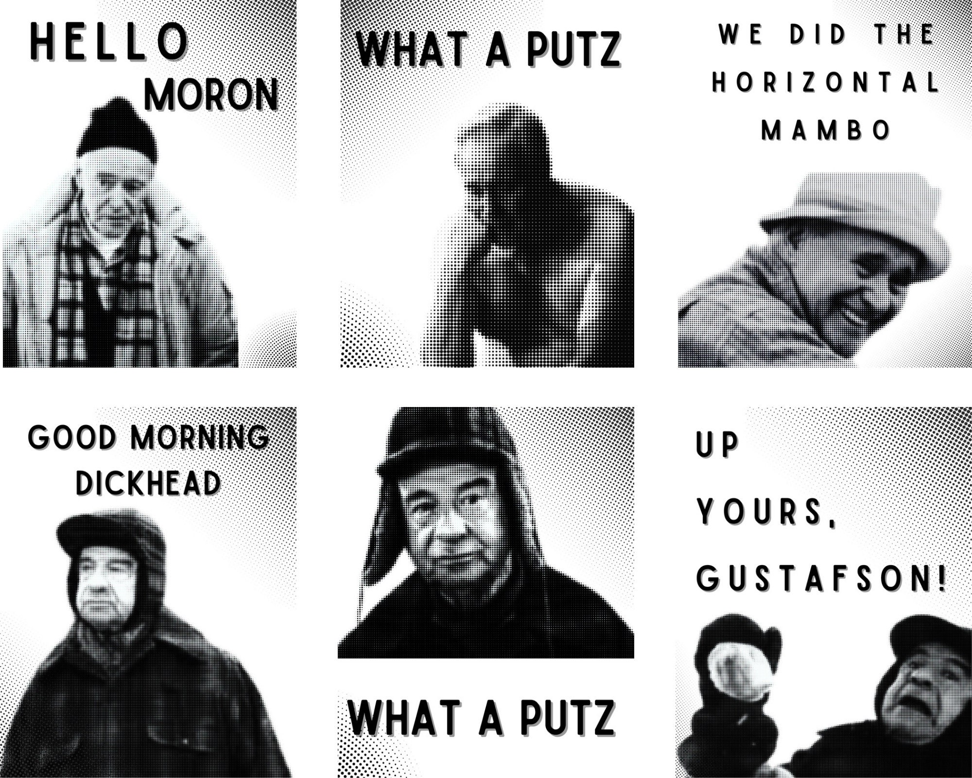 Grumpy Old Men Movie Halftones Printable Digital Wall Art Bundle ...