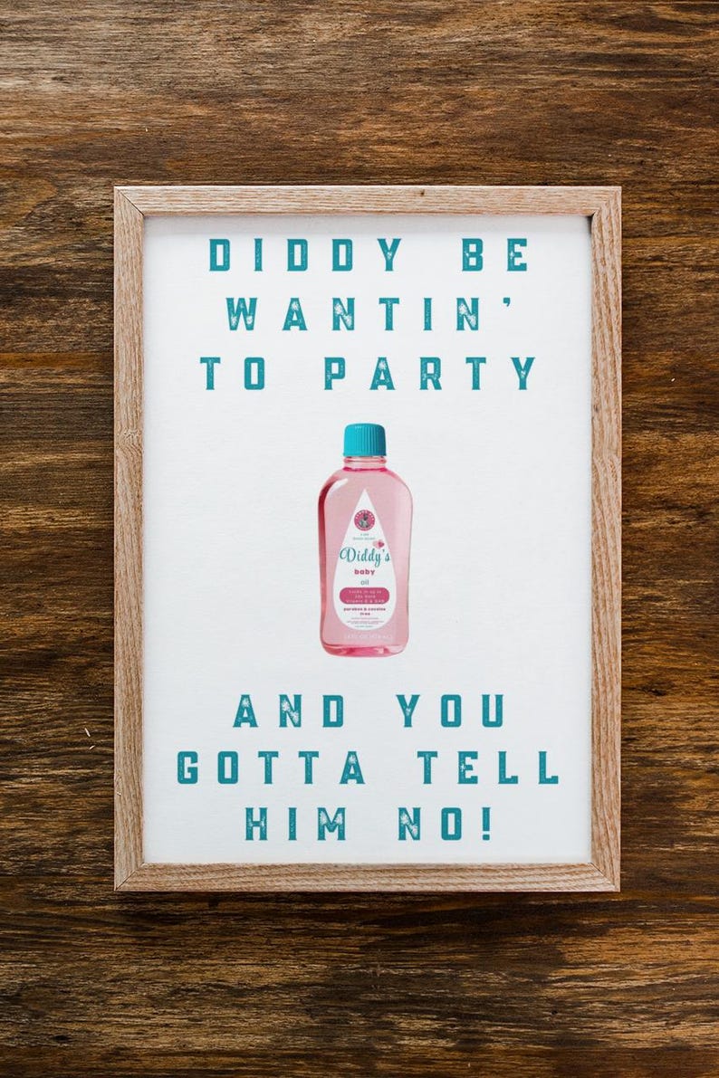 P Diddy Öl Parodie Digital Art Print Bundle Party Poster zum Ausdrucken ...