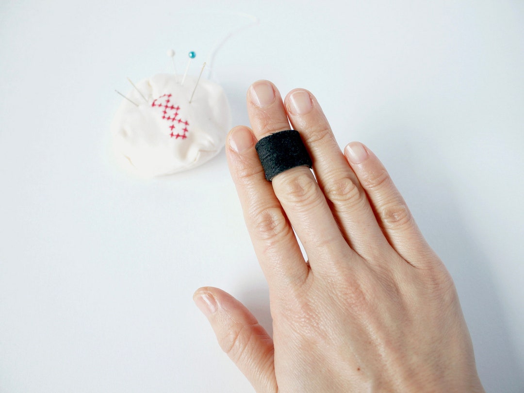Thimble Thimble Ring Leather Thimble Adjustable Thimble - Etsy