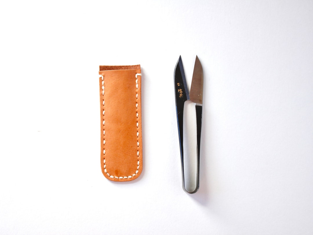 Leather Scissor Case Japanese Scissor Case Thread Cutter - Etsy