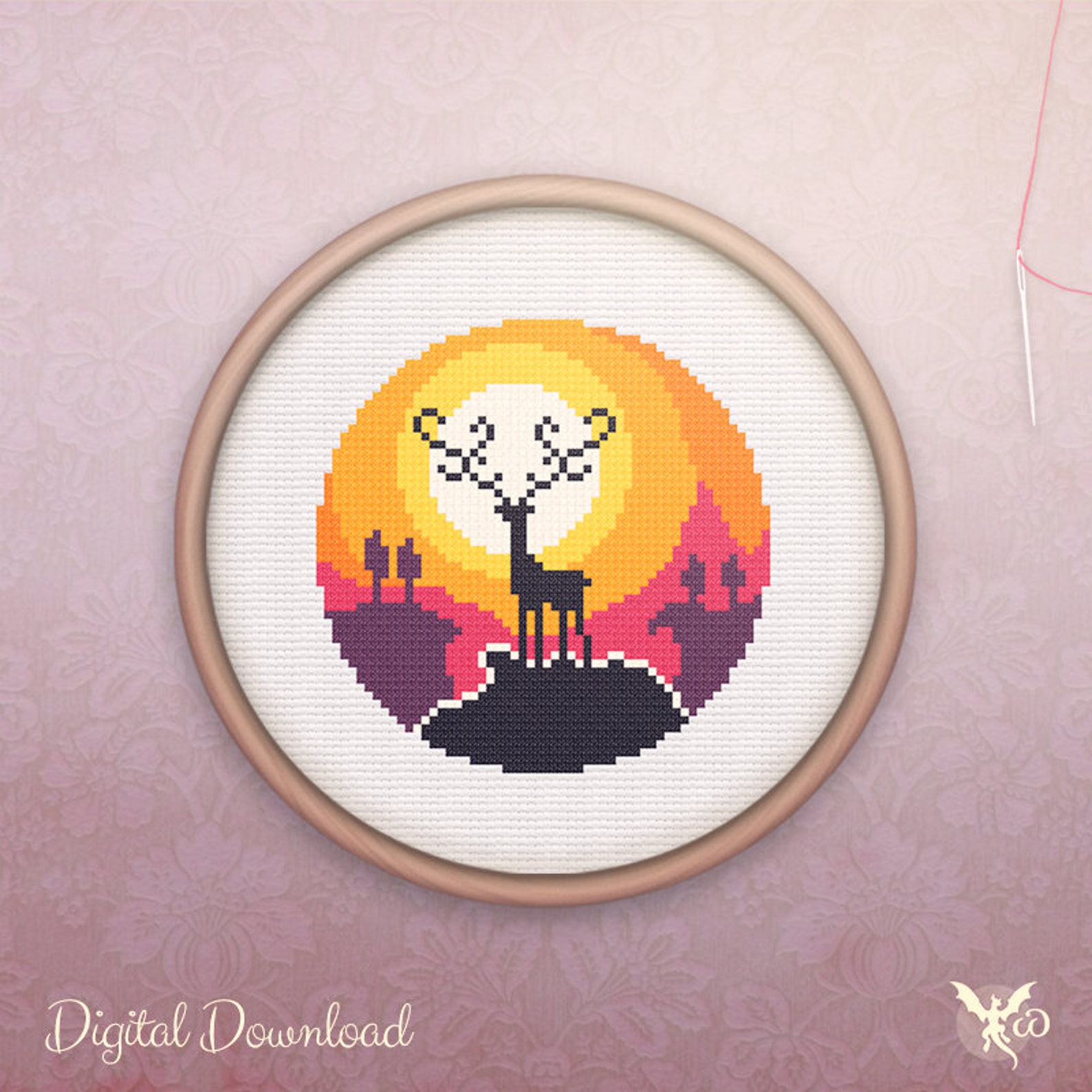 Animal Cross Stitch Modern Deer Cross Stitch Pattern - Etsy UK