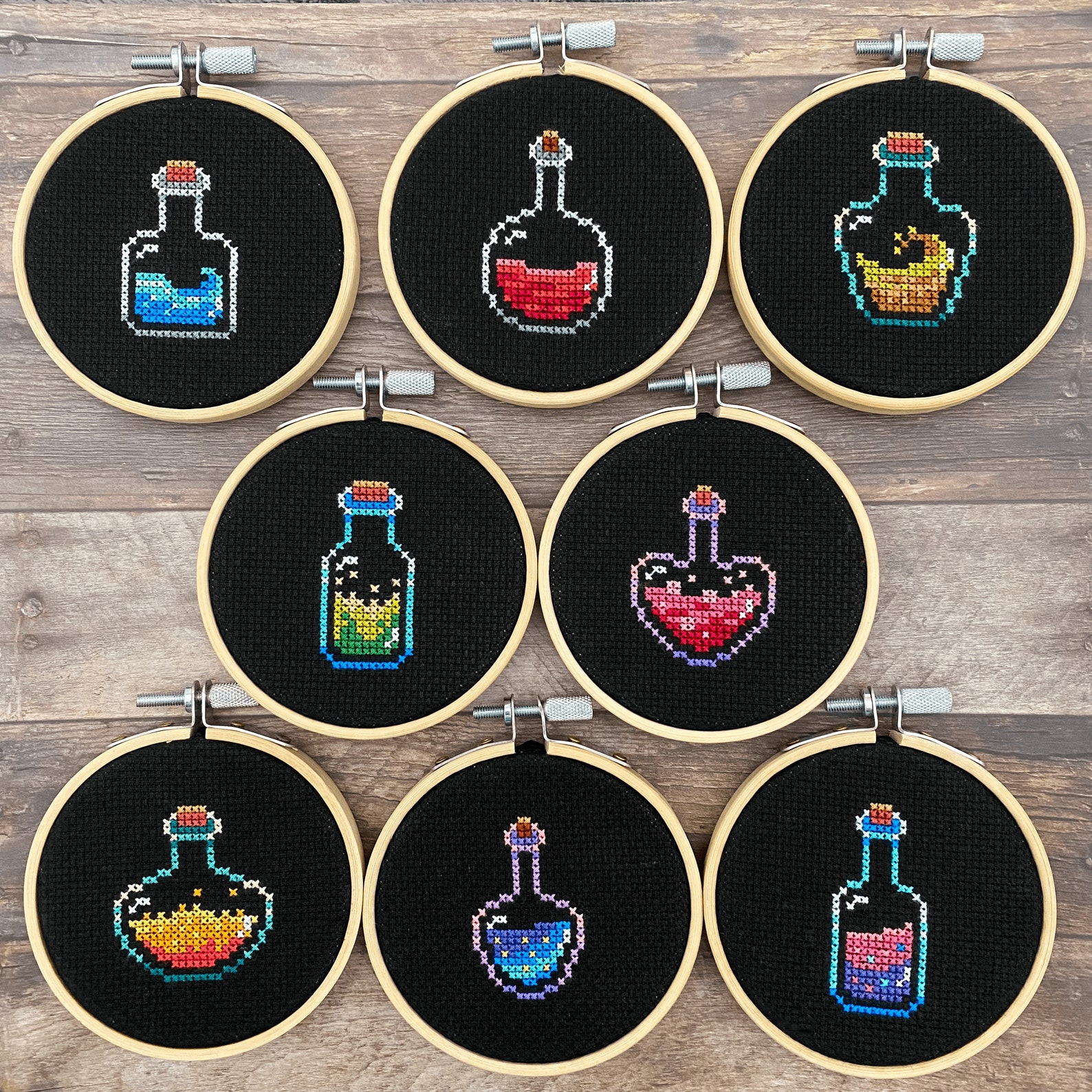Magic Potion Cross Stitch Pattern Set Mini Cross Stitch - Etsy