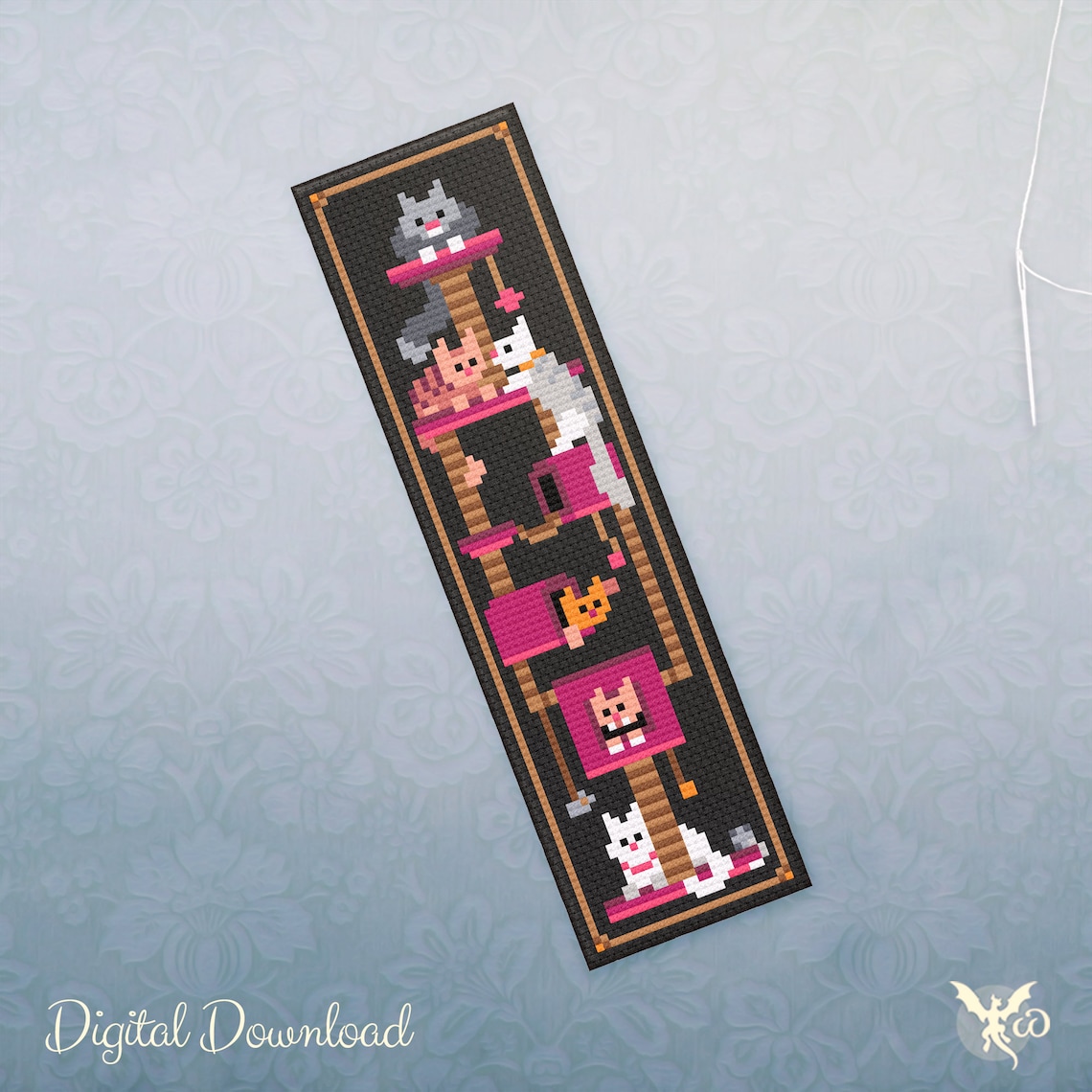 Cat Cross Stitch Bookmark Pattern Cute Cross Stitch Pattern - Etsy