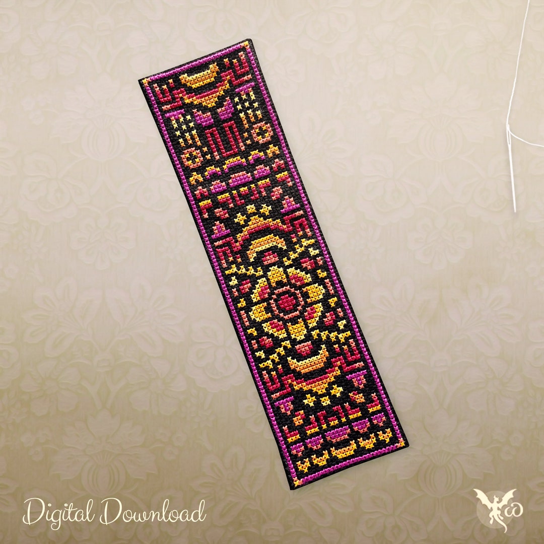 Geometric Cross Stitch Bookmark • Modern Geometry Cross Stitch Pattern ...