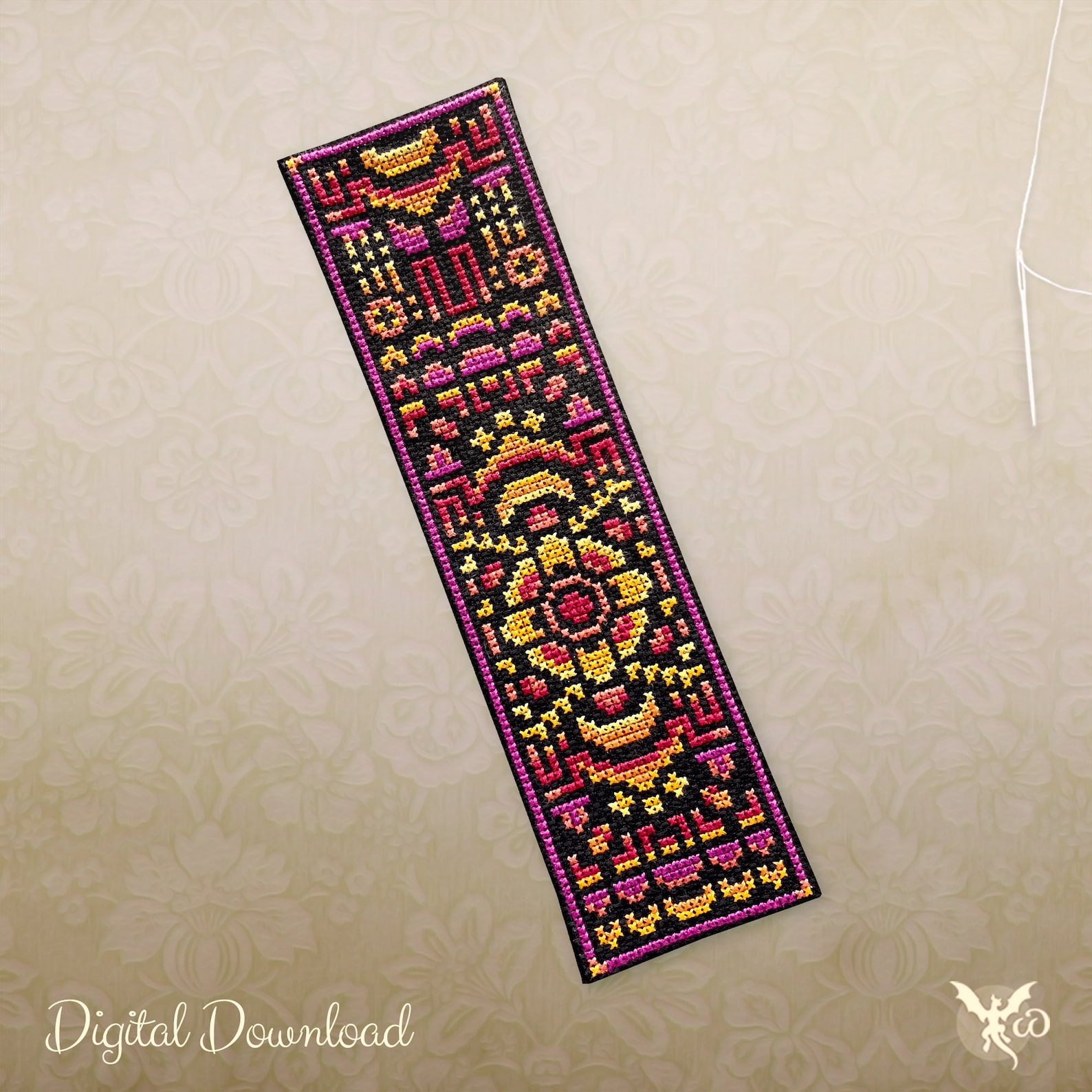 Geometric Cross Stitch Bookmark Modern Geometry Cross Stitch - Etsy