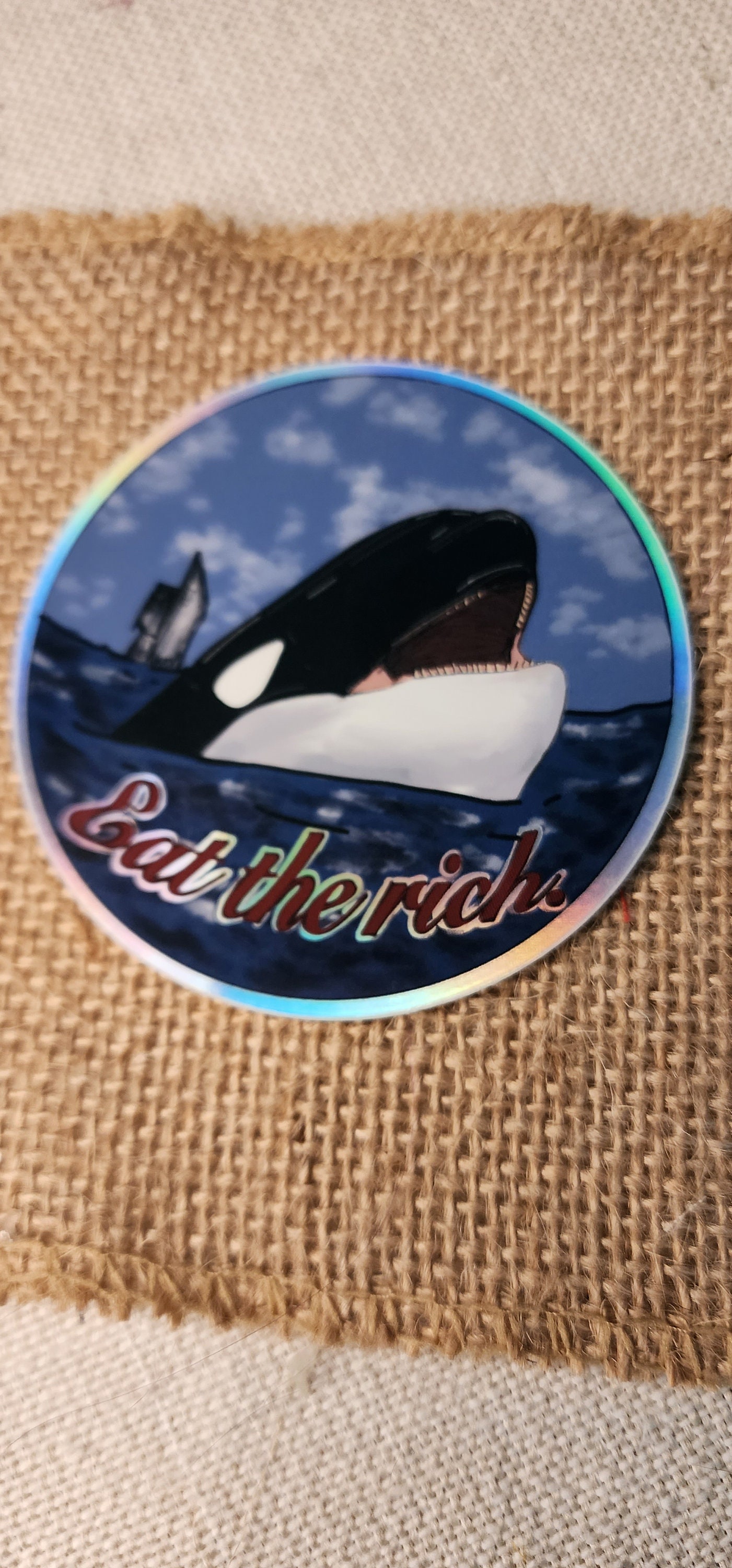 Grandma Orca Sticker Orca Whale Sticker Eat the Rich Sticker Laptop ...