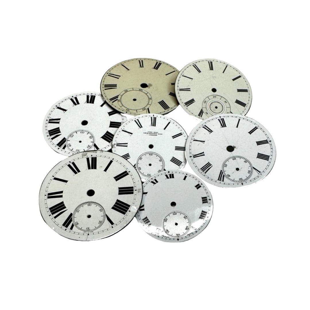 A Collection of 7 Antique and Vintage Watch Dials, Enamel. - Etsy