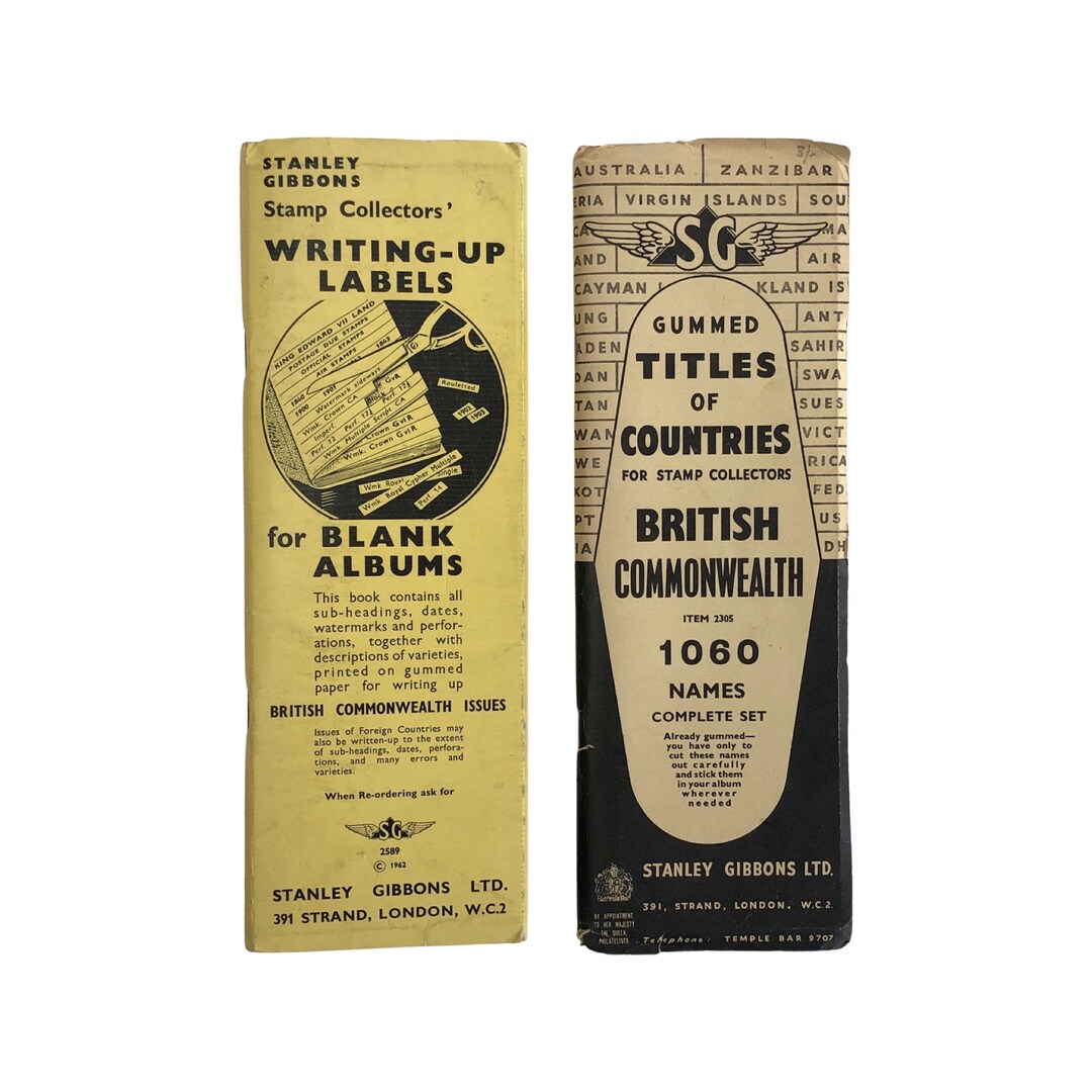 A Choice of Gummed Title Labels for Stamp Collectors Stanley - Etsy