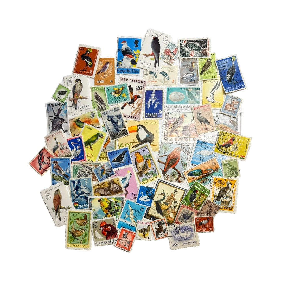 Vintage Bird Themed Stamps. Select From Sets of 60 World Stamps. - Etsy