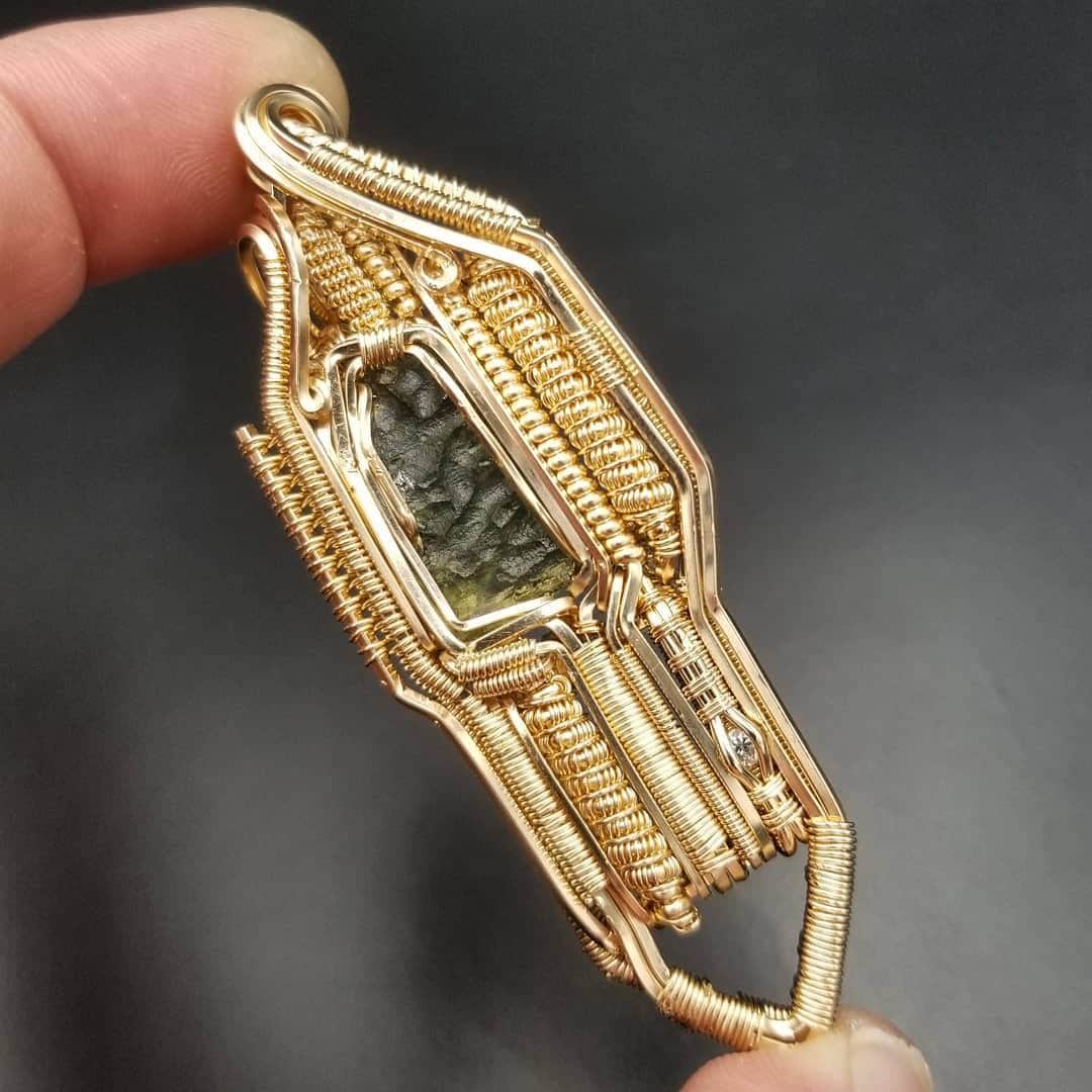 Custom Wire Wrap Gemstone Pendant // Space Key // Flow // Organic ...