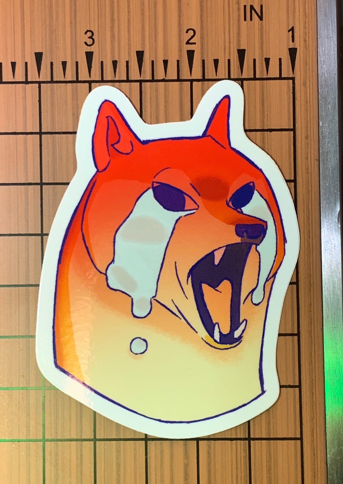 ANGRY DOGE Meme Vinyl Sticker - Etsy
