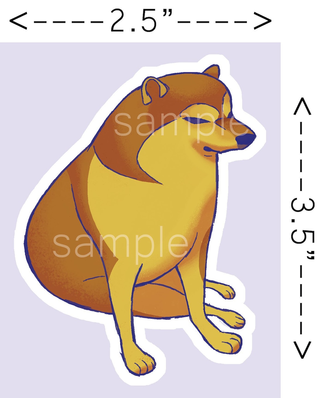 CHEEMS Meme Sticker vinyl Doge Lore - Etsy