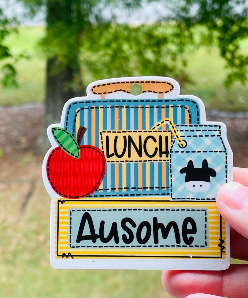 Lunchbox Bag Tag, Bag Charm, Monogram, Personalized Tag - Etsy