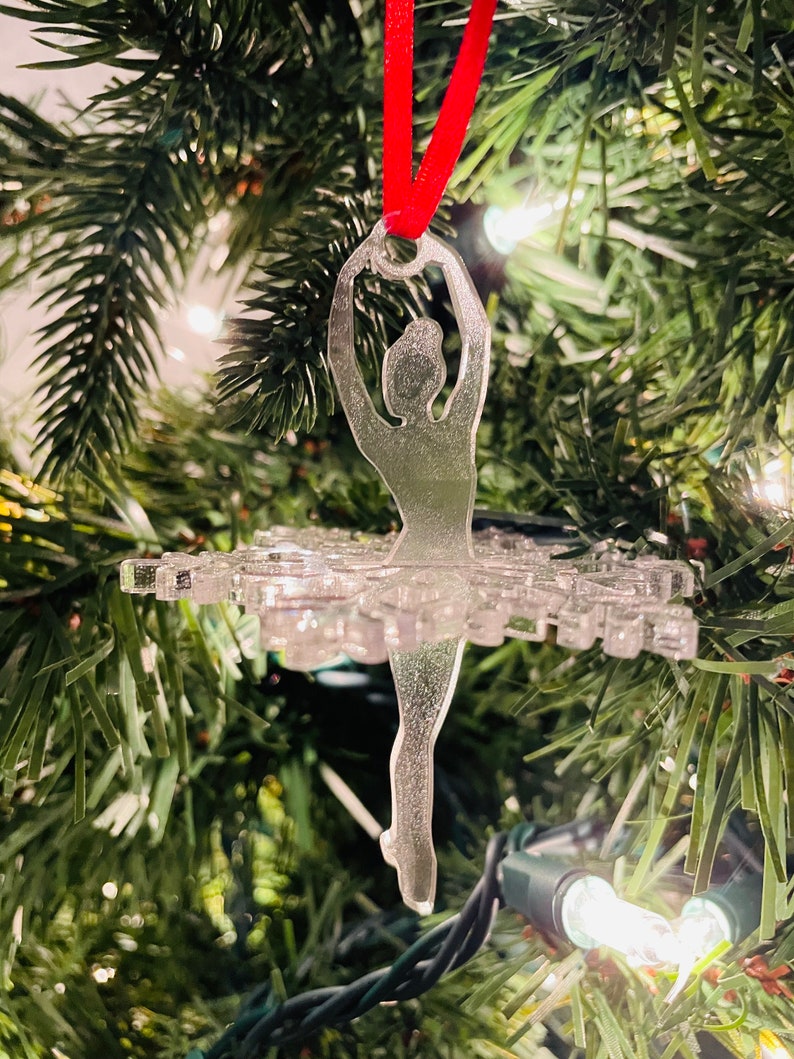 Ballerina Christmas Ornament, Ballet, Christmas Ornament, Glitter Tutu ...