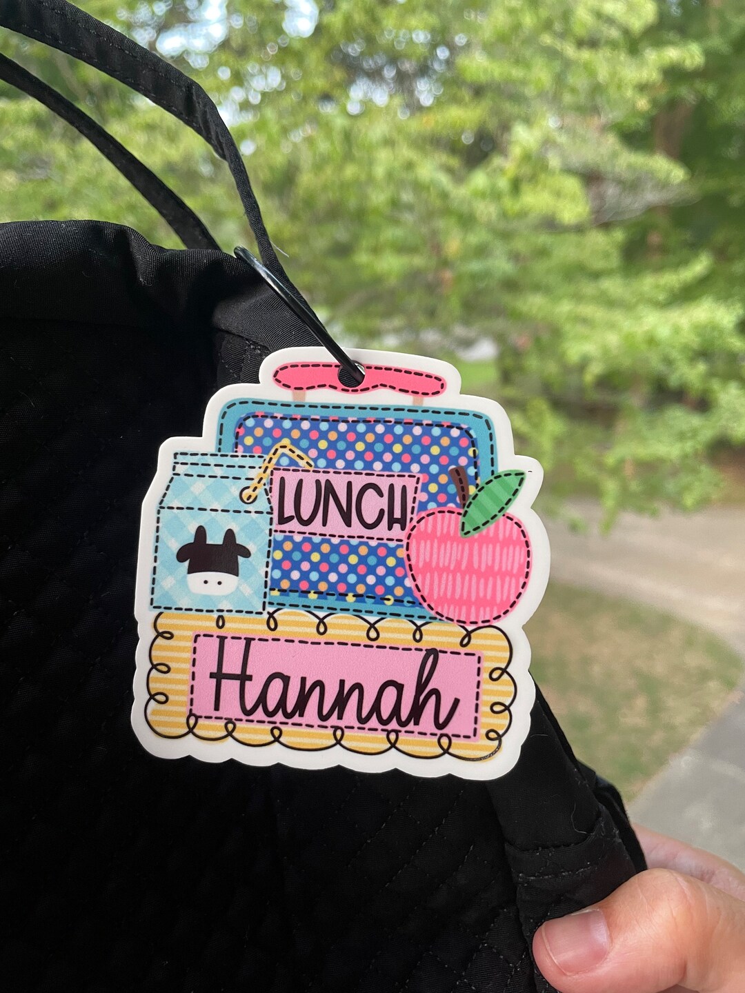 Lunchbox Bag Tag, Bag Charm, Monogram, Personalized Tag - Etsy