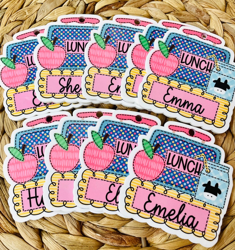 Lunchbox Bag Tag, Bag Charm, Monogram, Personalized Tag - Etsy