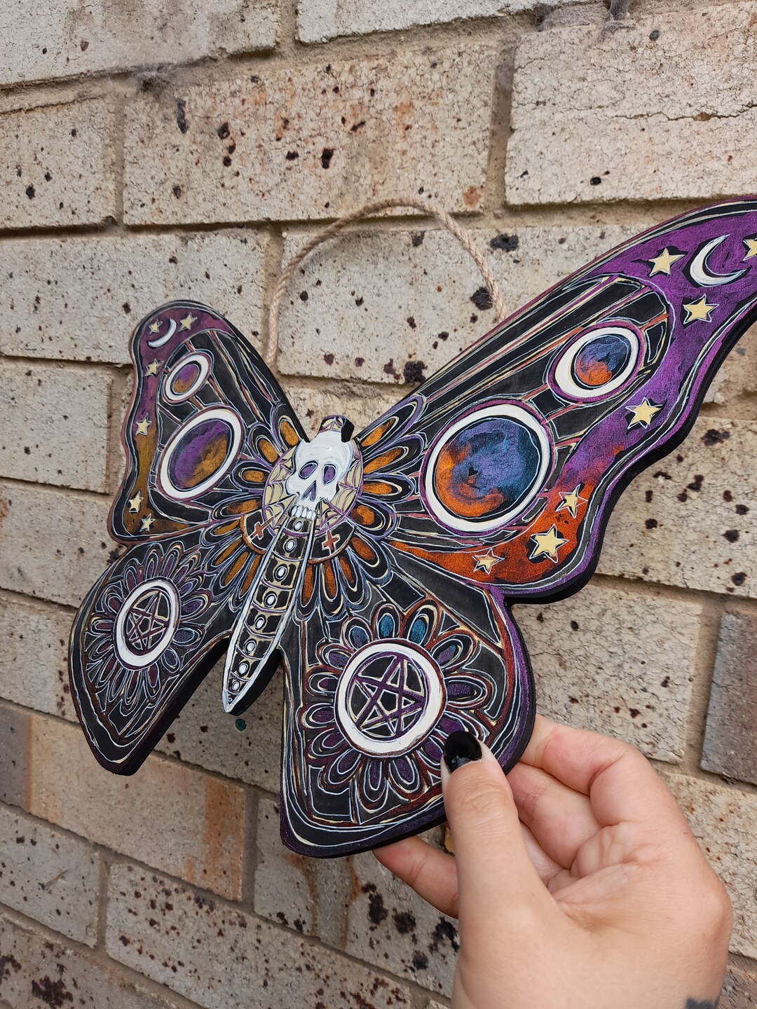 Goth Moth PAINTING - Etsy