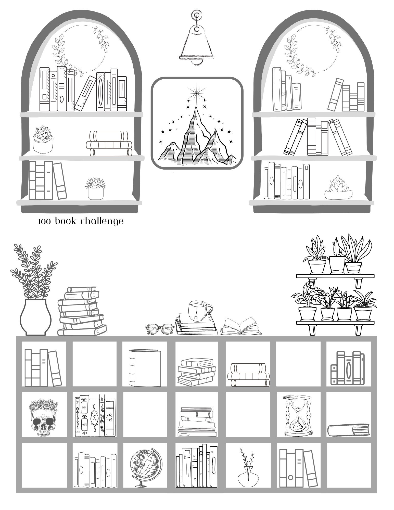 Reading Log & Tracker Sheets PDF DOWNLOAD - Etsy