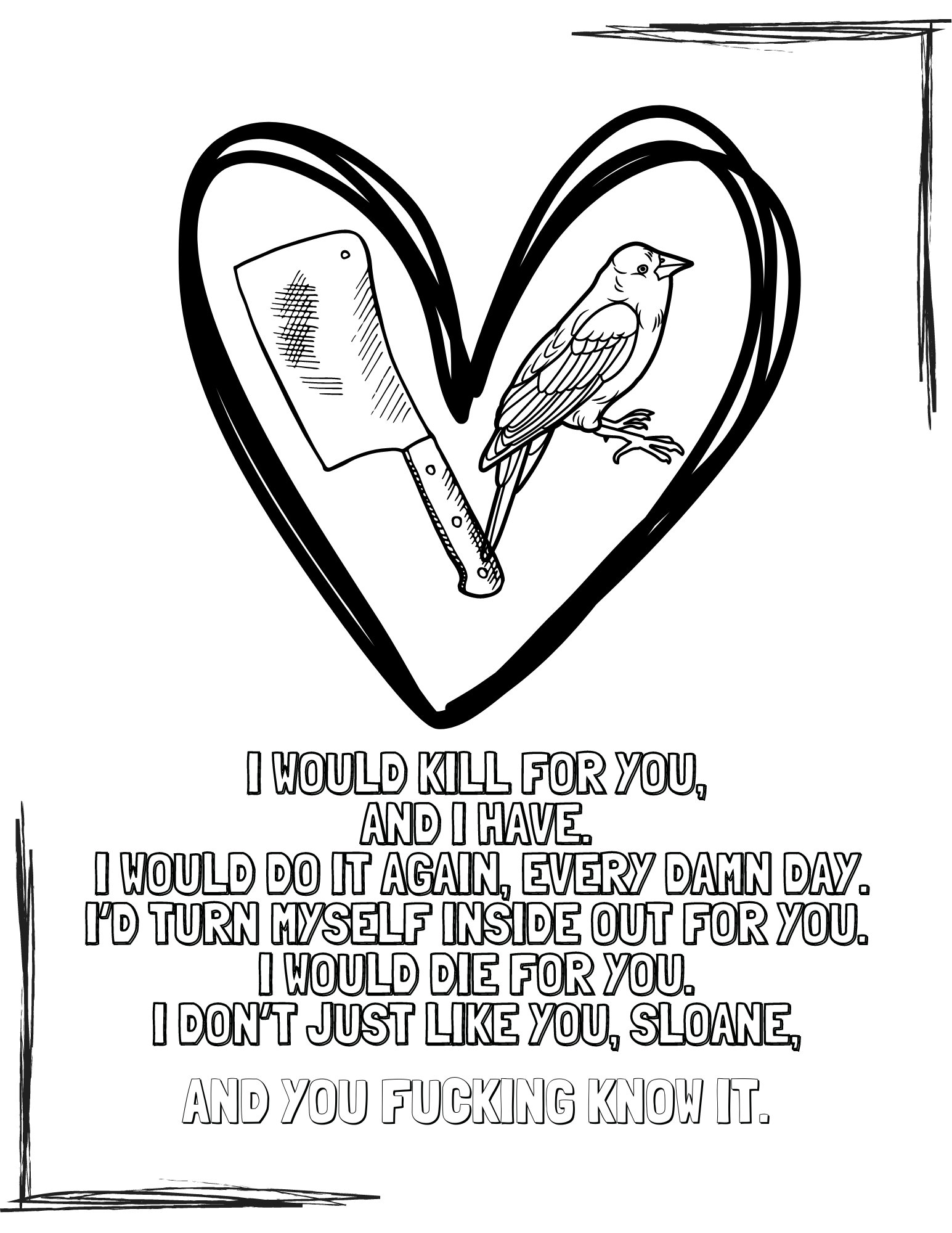 Butcher & Blackbird Coloring Pages PDF DOWNLOAD - Etsy