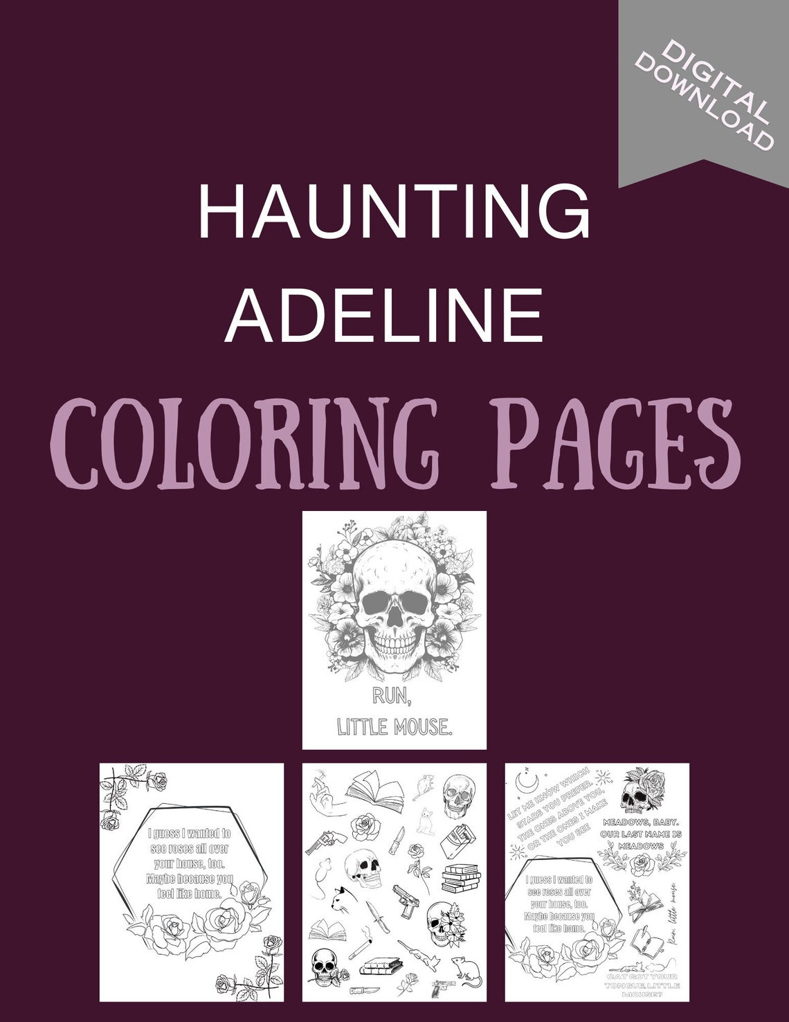 Haunting Adeline Coloring Pages - Etsy