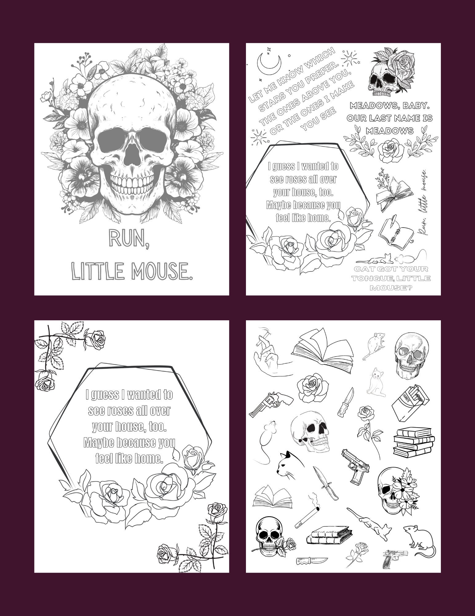Haunting Adeline Coloring Pages - Etsy