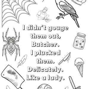 Butcher & Blackbird Coloring Pages PDF DOWNLOAD - Etsy
