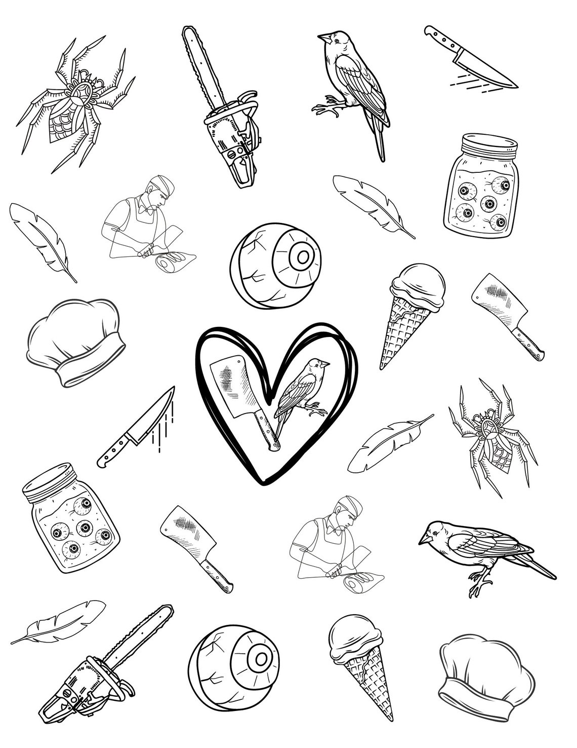 Butcher & Blackbird Coloring Pages PDF DOWNLOAD - Etsy