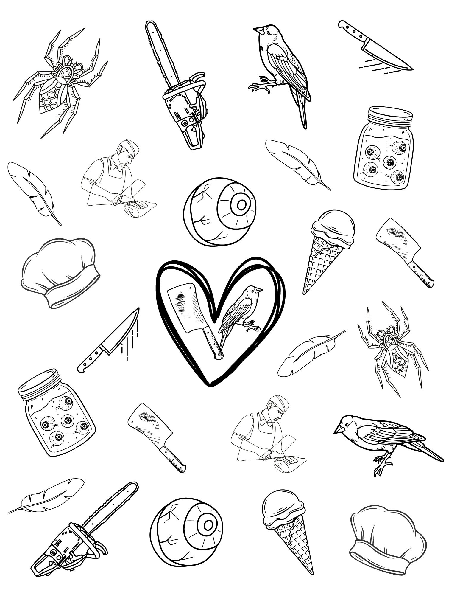 Butcher & Blackbird Coloring Pages PDF DOWNLOAD - Etsy