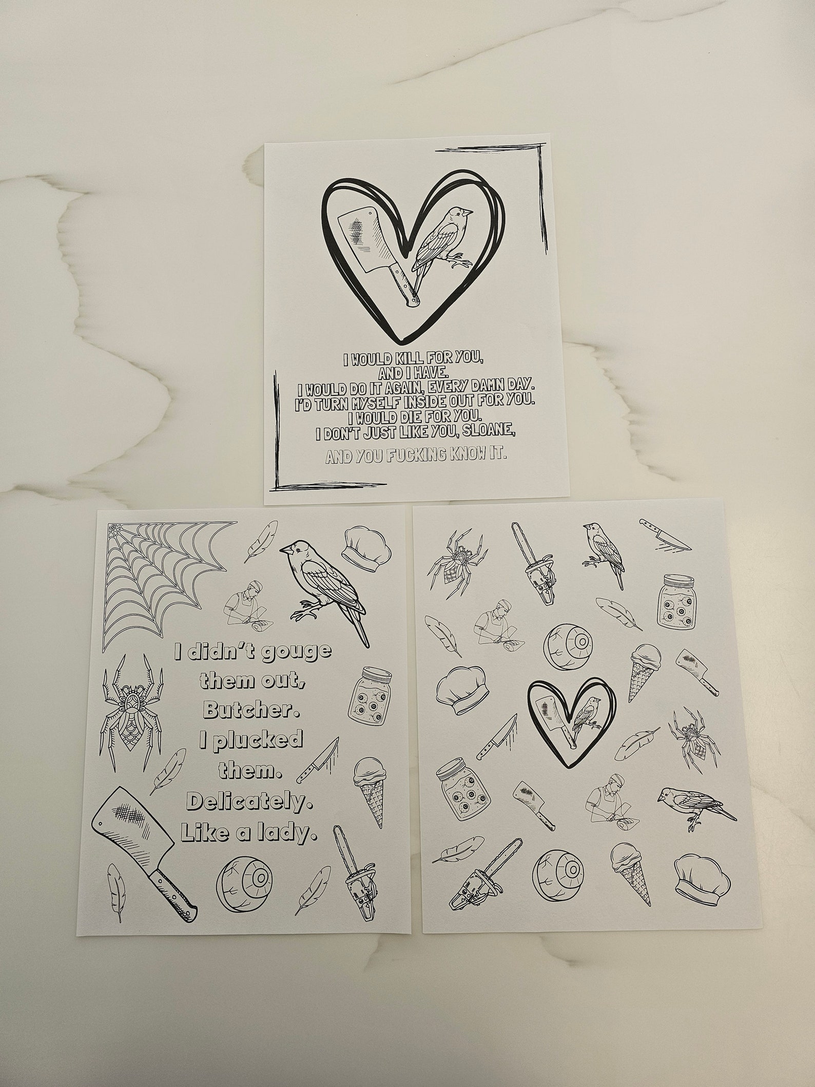 Butcher & Blackbird Coloring Pages PDF DOWNLOAD - Etsy