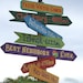 Personalized Hand Painted Directional Signs, Outdoor Decor Destination ...