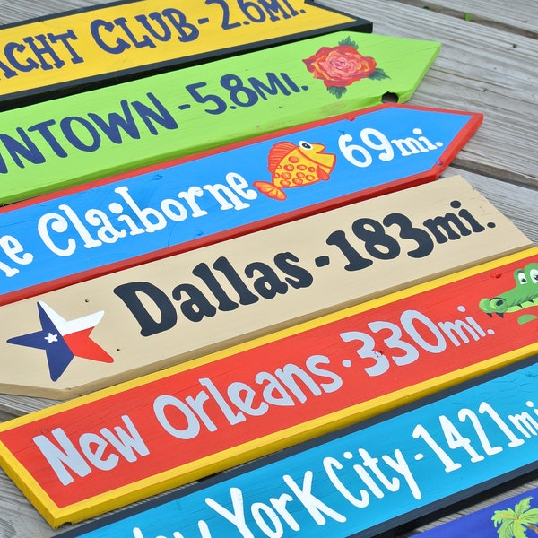 Mileage Sign Post - Etsy