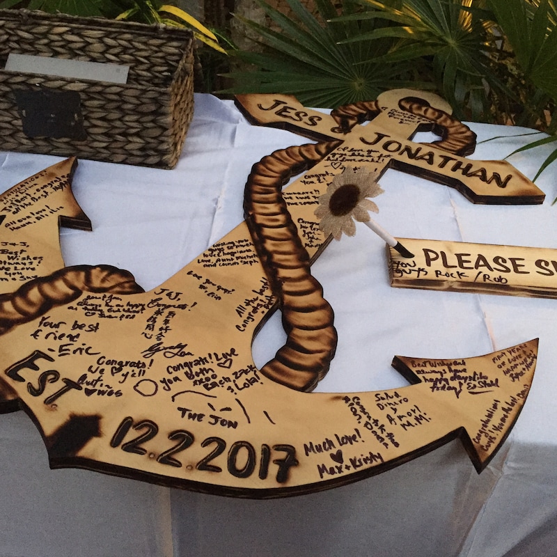 Wooden Anchor Sign - Etsy