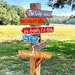 Family Direction Sign Post for Backyard, Kids Names and Mileage ...