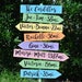 Our Family Directional Sign With Kids, Parents Names, Mileages ...