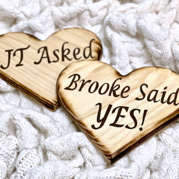I Asked She Said Yes Signs - Etsy