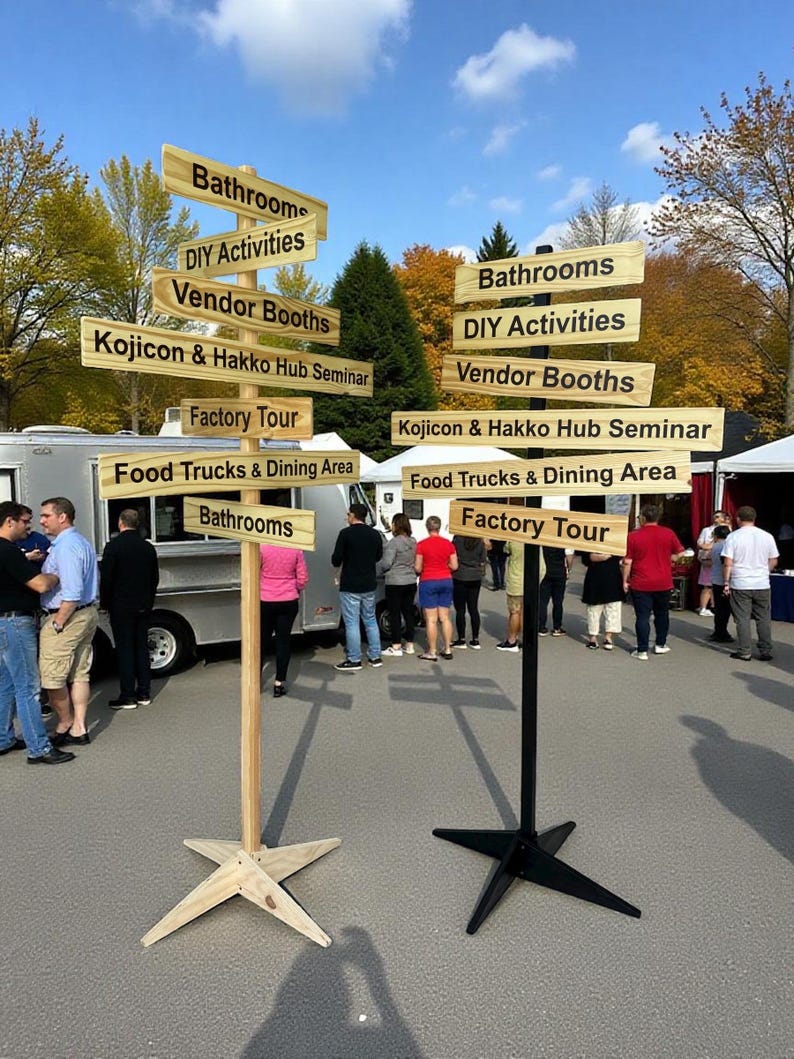 Event Directional Sign, Wayfinding Arrows, Personalized Sign Post Free ...