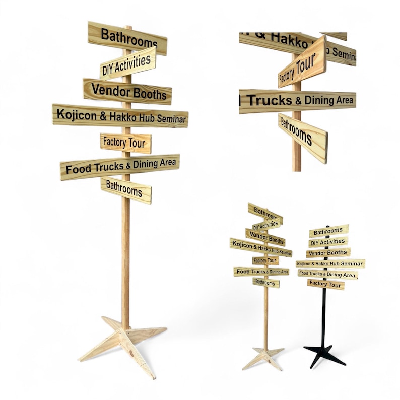 Event Directional Sign, Wayfinding Arrows, Personalized Sign Post Free ...