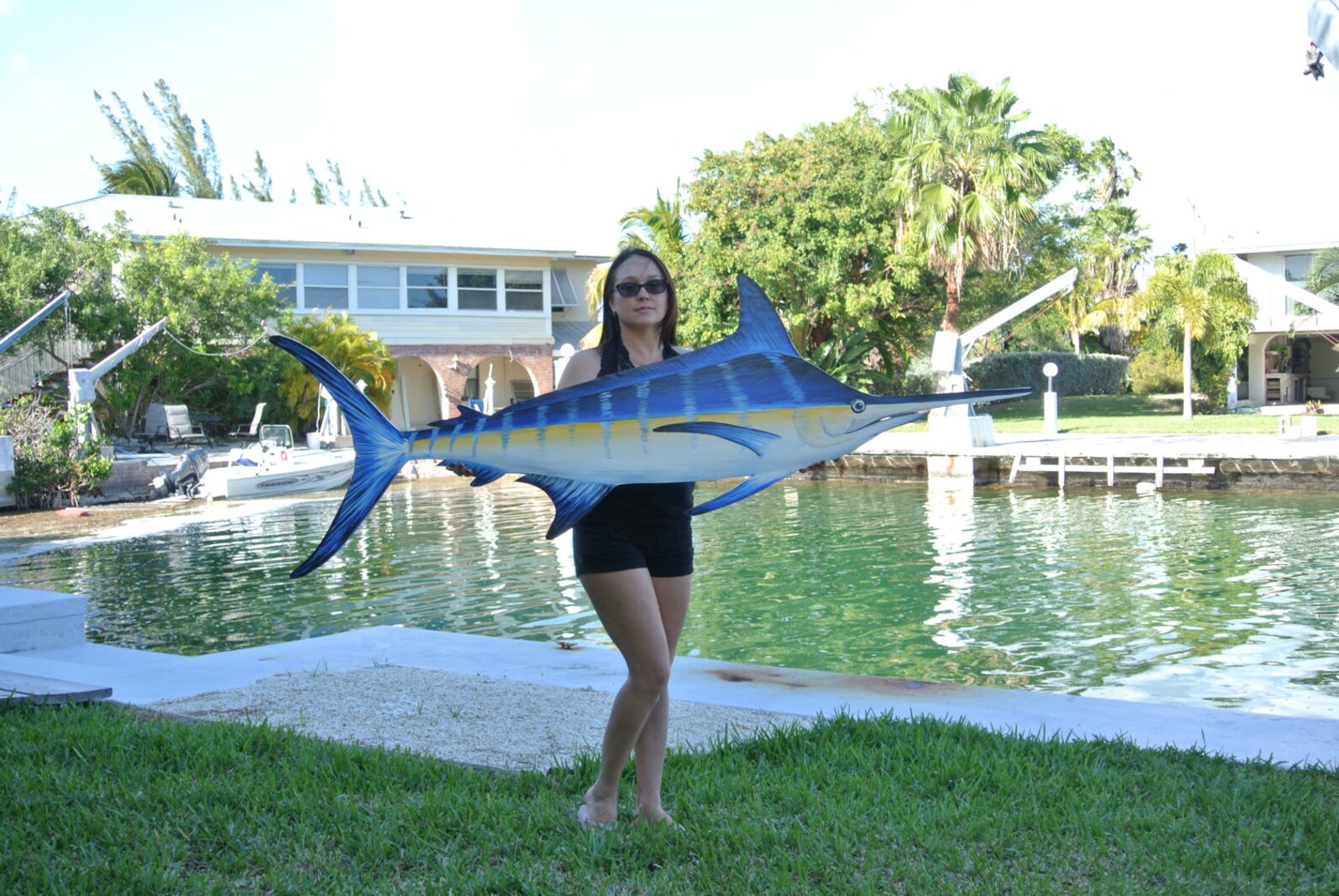 Fisherman Gift for Men Blue Marlin Wall Art 50 Large - Etsy