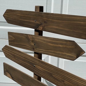 Stained Direction Sign Post Free Stand, DIY Ready Arrows. Event ...