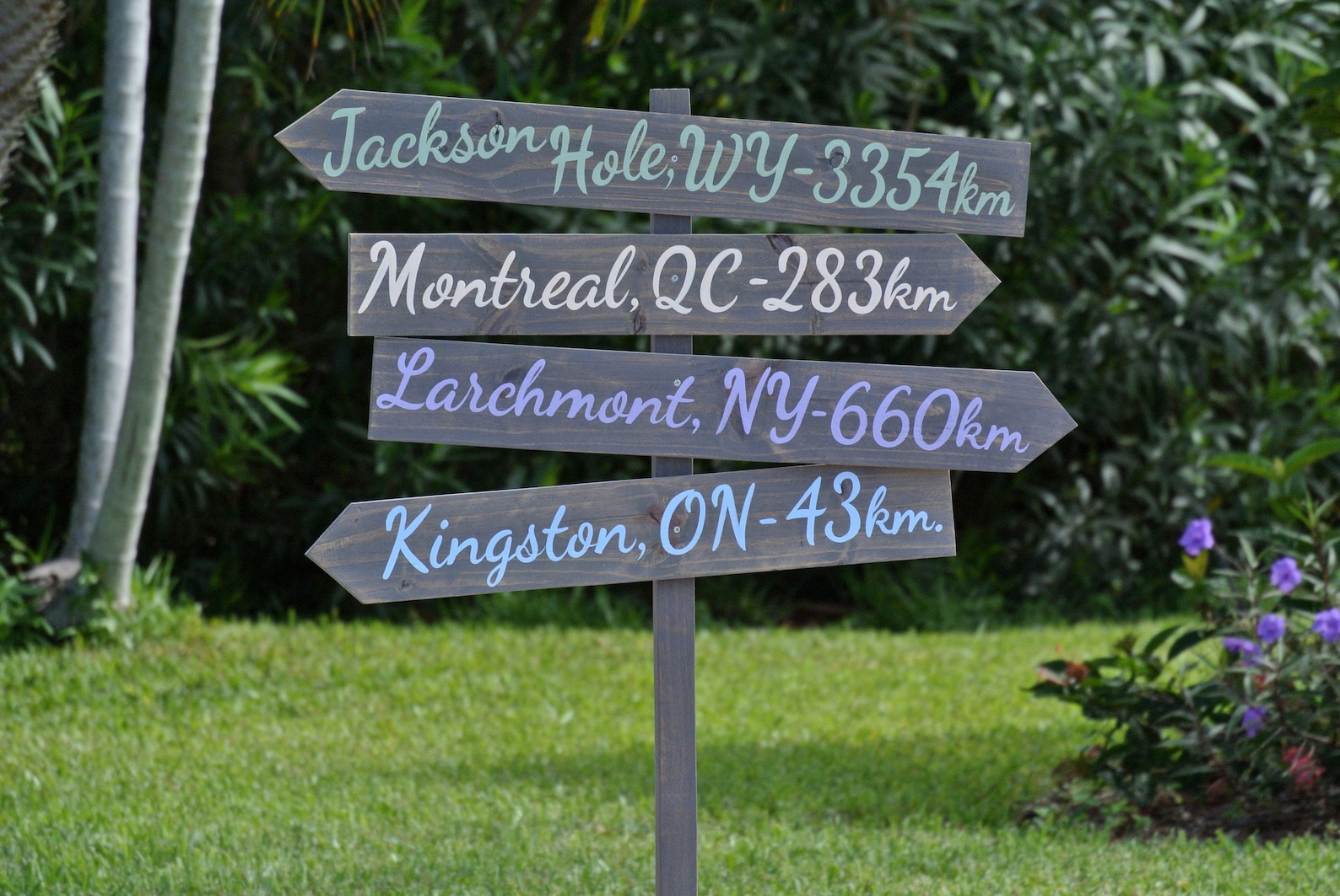 Directional Sign Post Outdoor Mileage Sign Garden Decor. - Etsy