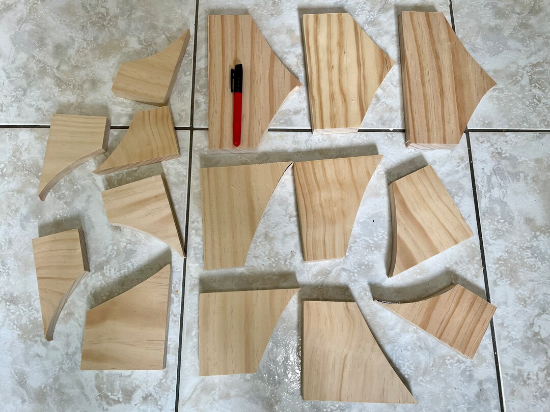 Wood Craft Scraps 15+ Large Pieces. Premium Pine Wood. Random Shapes ...