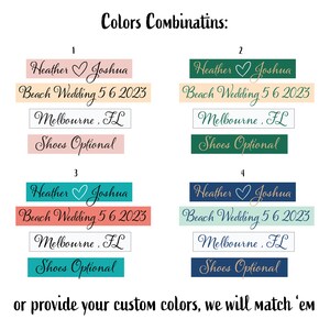 Beach Wedding Sign, Directional Sign, Shoes Optional Sign, Aqua Wedding ...