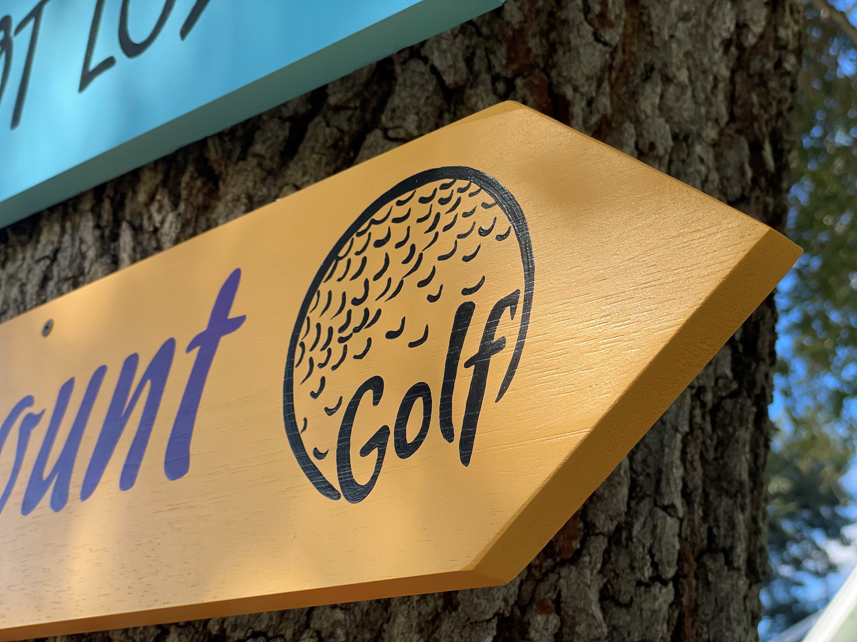 Golf Course Wood Signs