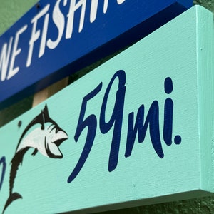 Fisherman Directional Sign Personalized Gift for Dad, Outdoor Direction ...