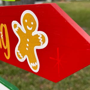 Christmas Directional Sign Arrows, Holiday Market Direction Sign Wood ...