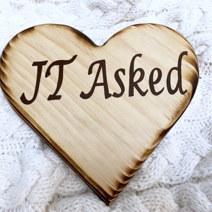 He Asked She Said Yes Proposal Signs Hearts With Names, Proposal Gift ...