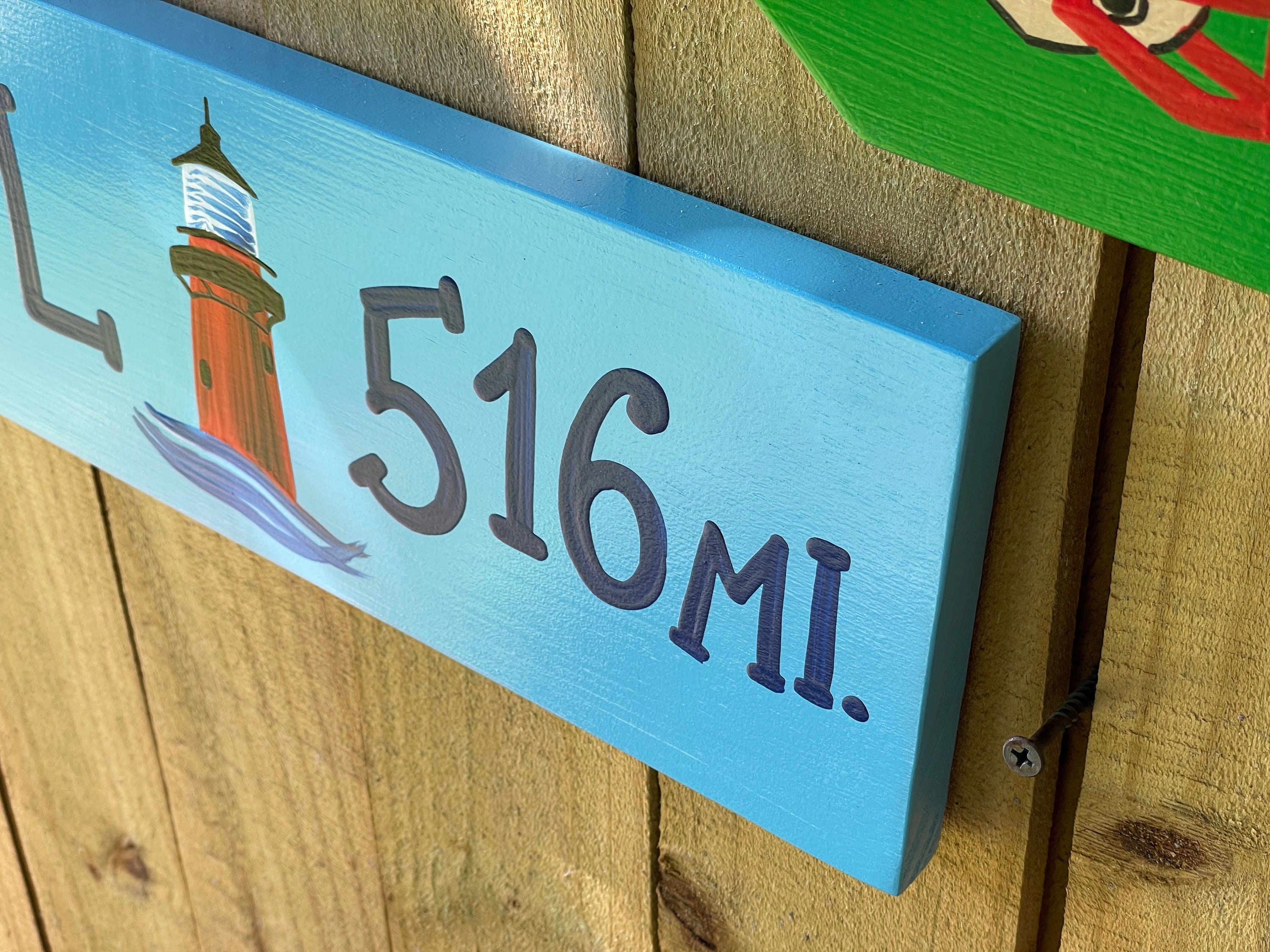 Directional signs Personalized mileage arrows for Home backyard decor